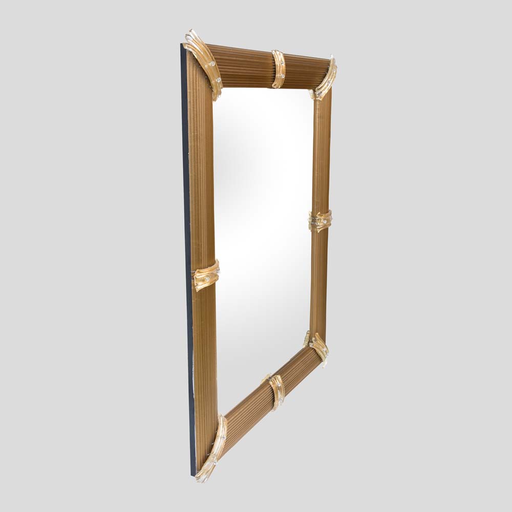 Murano glass Gold Venetian Rigatello Mirror | The FM Gallery