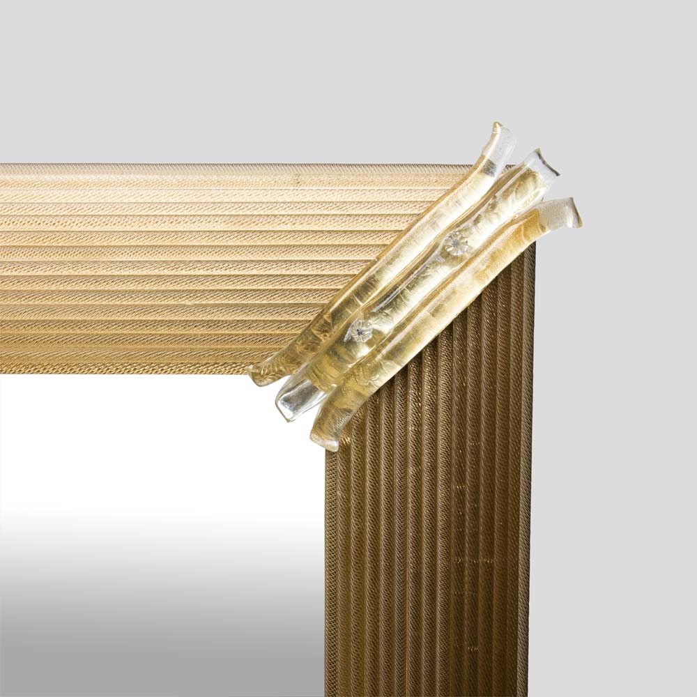 Murano glass Gold Venetian Rigatello Mirror | The FM Gallery