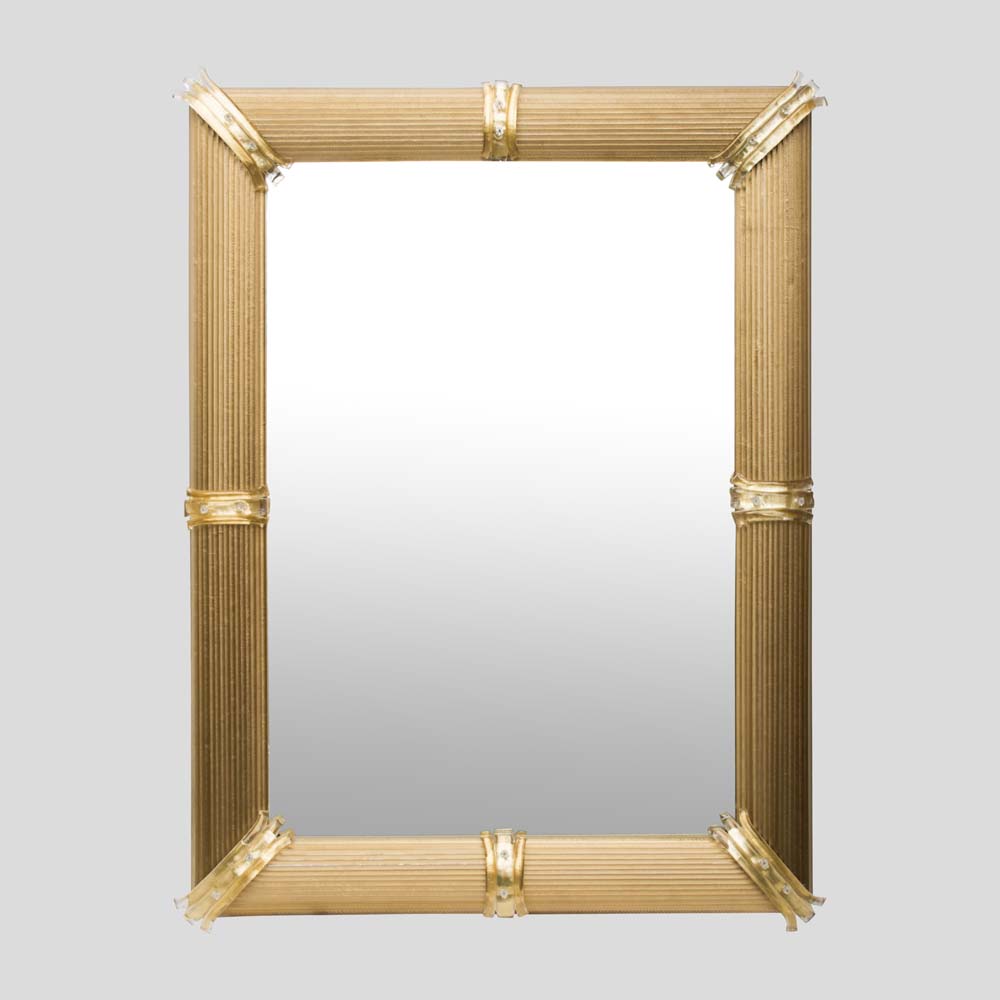 Murano glass Gold Venetian Rigatello Mirror | The FM Gallery